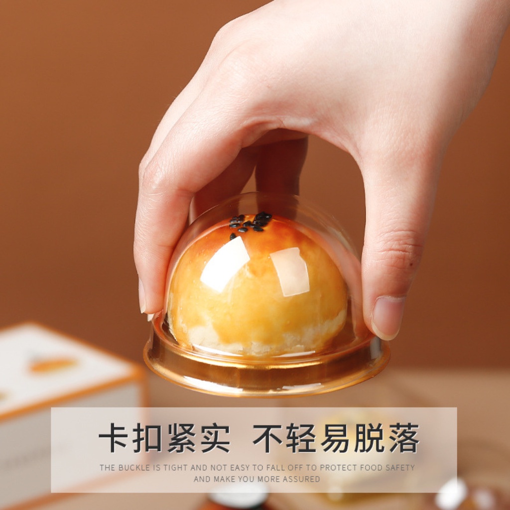 【50 pcs】Mooncake Box Cake Tray Container Round Square Mini Cake Box 月饼托 ...