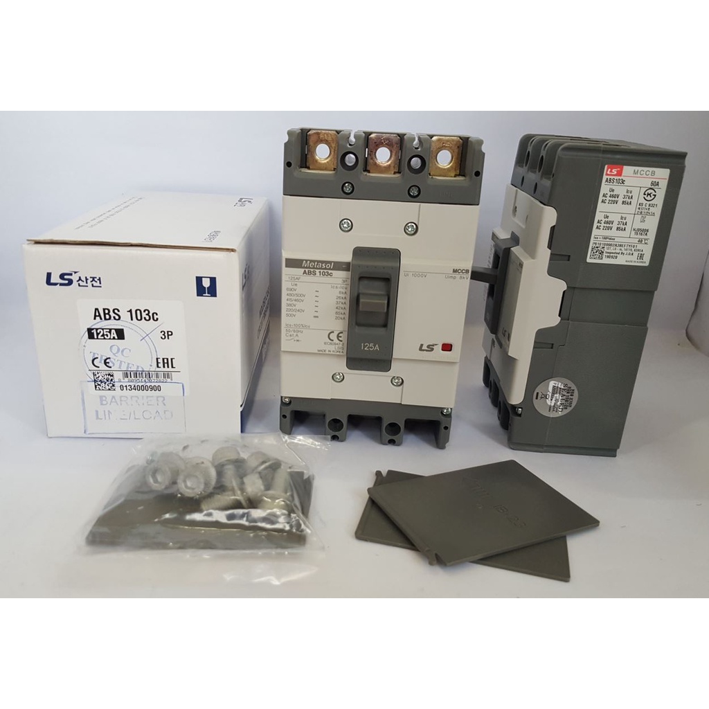 LS MCCB 15-125A 15A 20A 32A 40A 50A 63A 75A 100A 125A 14KA 37KA 50KA 3POLE ABN53C ABN63C ABN103C ...