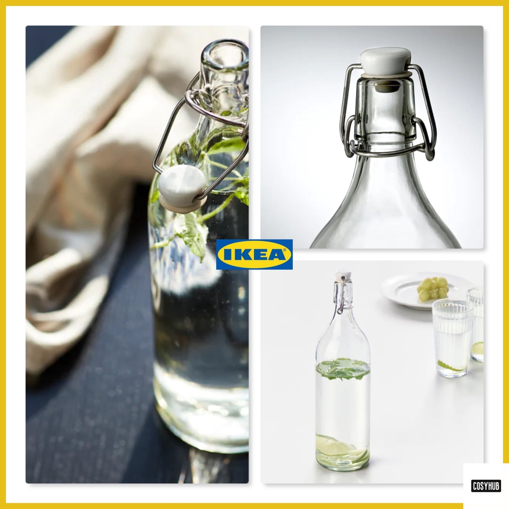 IKEA KORKEN BOTTLE WITH STOPPER CLEAR GLASS BOTOL AIR KACA IKEA ...