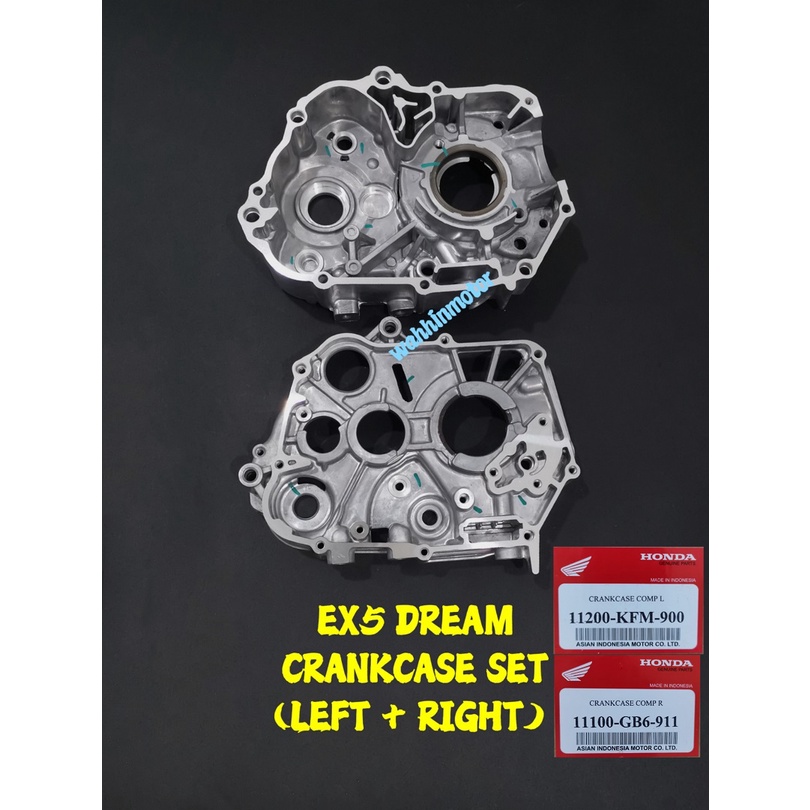 HONDA EX5 DREAM WAVE100 ENGINE CRANKCASE LEFT RIGHT SET KULIT ENGINE ...