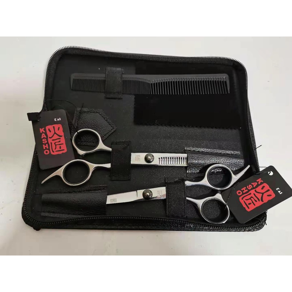 Gunting Rambut JAPAN KASHO 440C Silver Hair Scissors Barber Scissors Scissors Hair Cut | Shopee ...