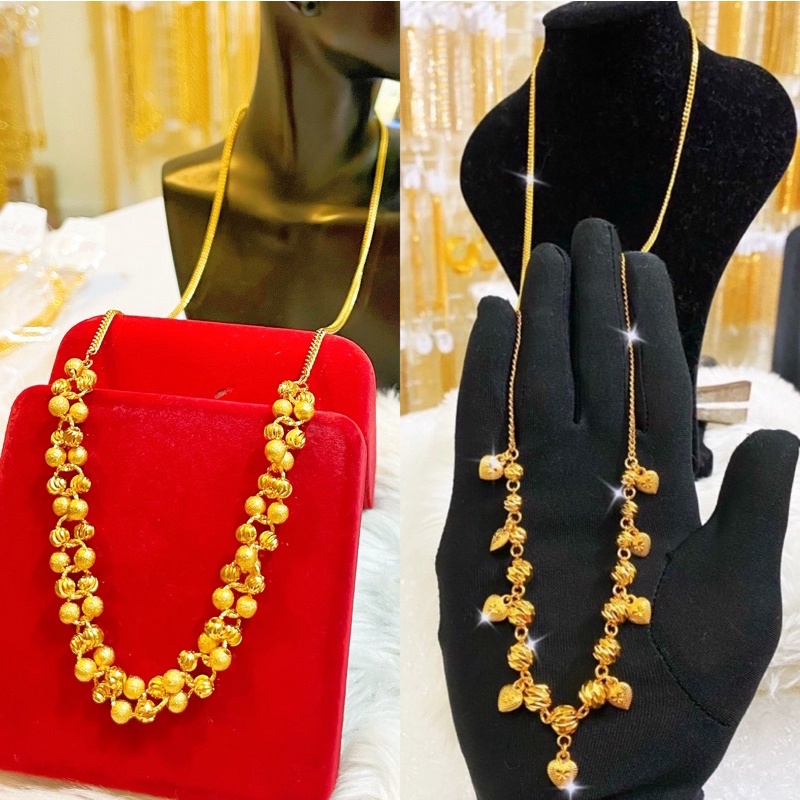 RANTAI LEHER BOBA LOVE RAMBU / RANTAI LEHER ANGGUR LABUH COP 916 ( EMAS ...