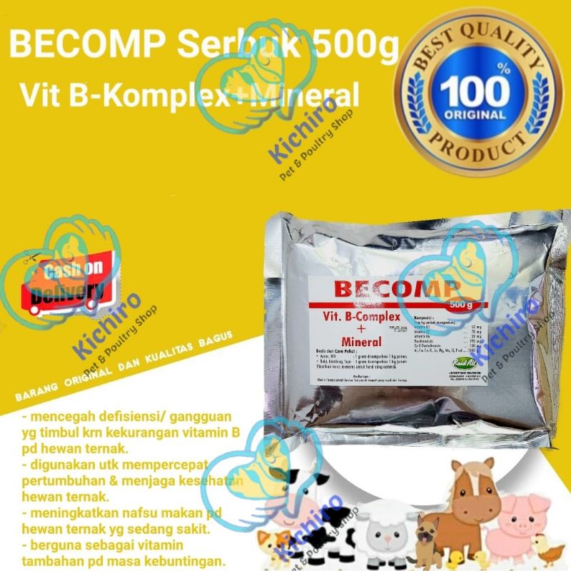 Becomp Powder 500gram Raid All Vitamin B Complex/Complex, Vit Bcomplex ...