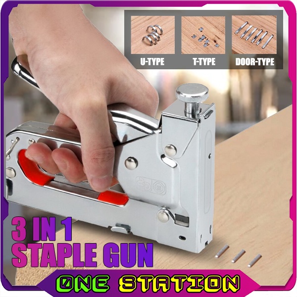 Heavy Duty 3 In 1 Multitool Nail Staple Metal Gun Stapler Stapling ...