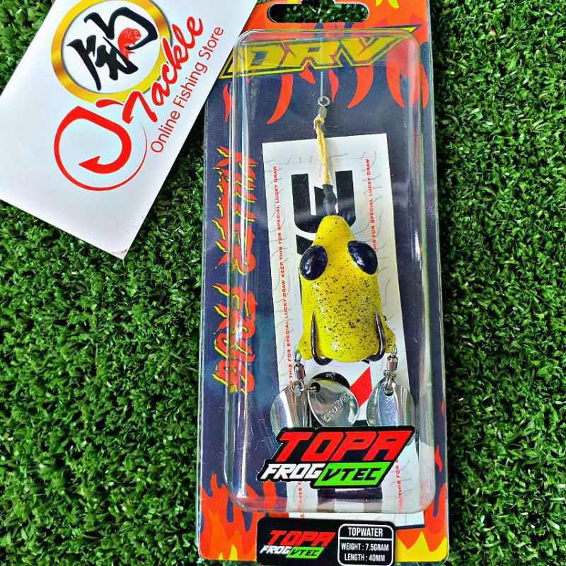 DRAVE Topa Frog Vtec Double Blade Rubber Soft Lure Bait Snakehead ...