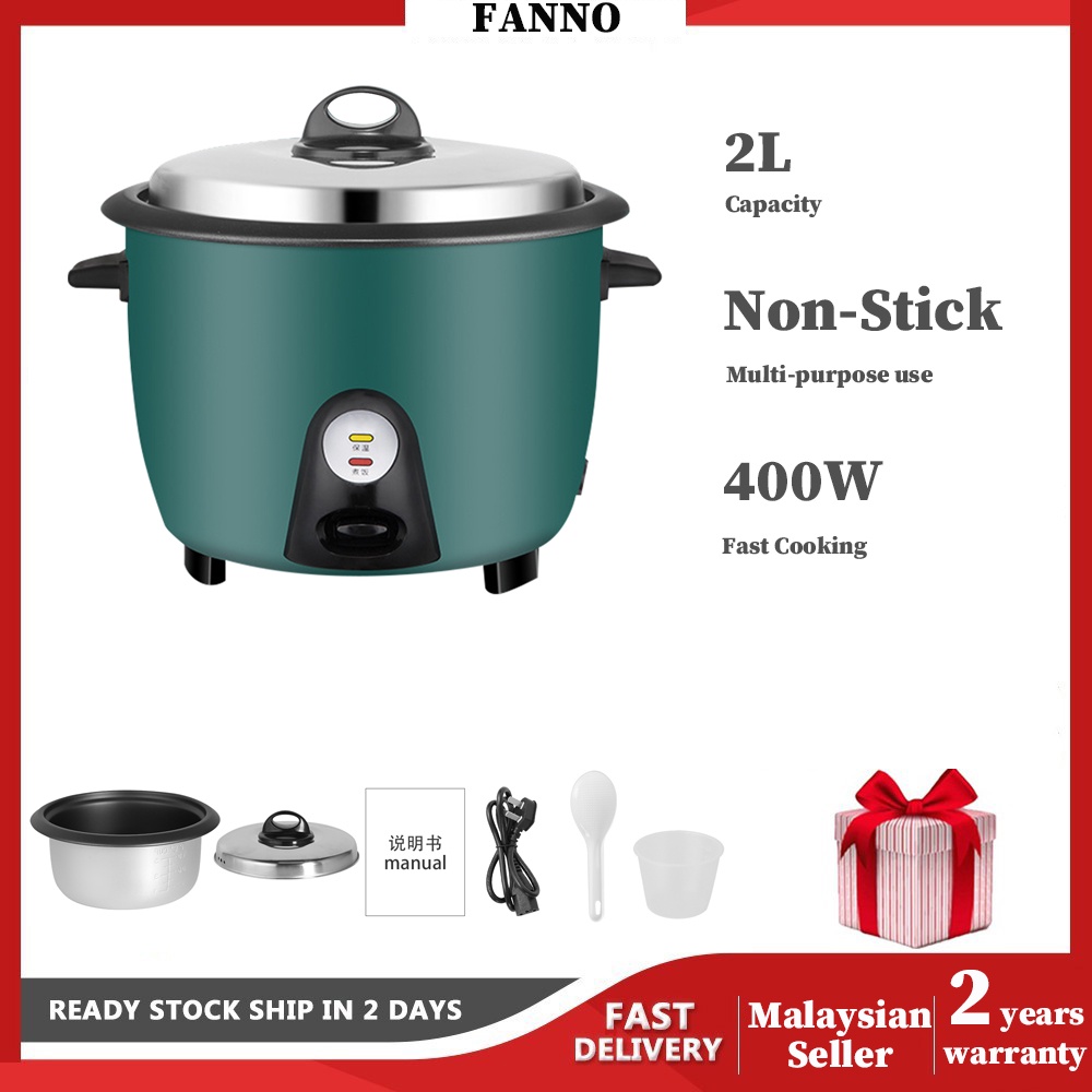 FANNO 2L Mini Electric Rice Cooker 220V Household Multifunctional 1-2 ...