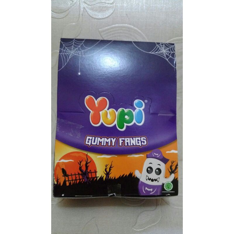 Yupi GUMMY FANGS 1 BOX CONTAINS 24 PCS / YUPI TEETH / YUPI SPECIAL HALLOWEN / YUPI TARING ...