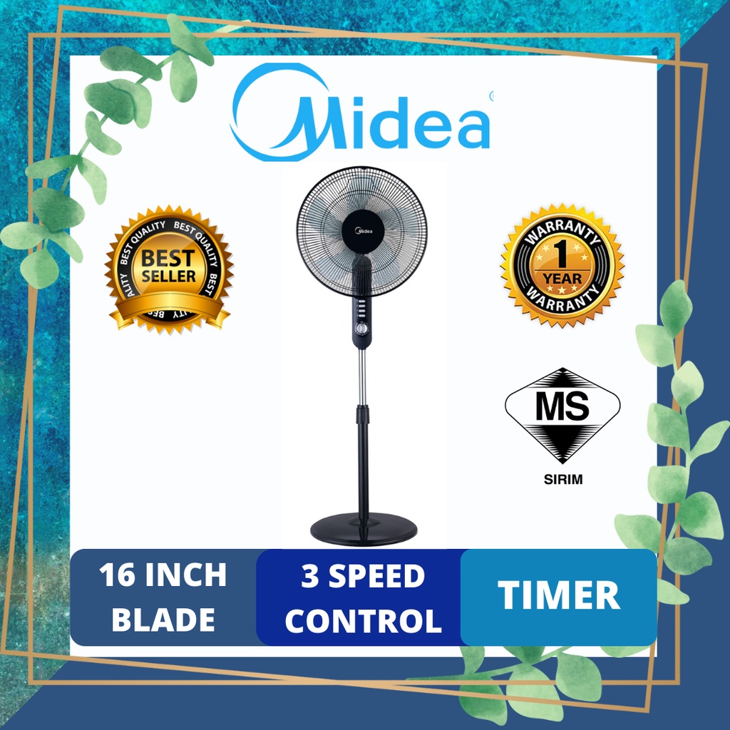 Midea Stand Fan With 5 Blade And Timer (16") MF16FS15F MF-16FS15F ...