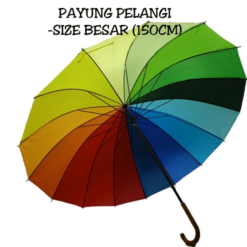 PAYUNG PELANGI (SAIZ BESAR) | Shopee Malaysia