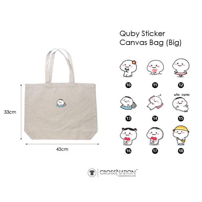 CNA QUBY V2 Pentol Series Canvas Bag Beg Pentol quby sticker | Shopee ...