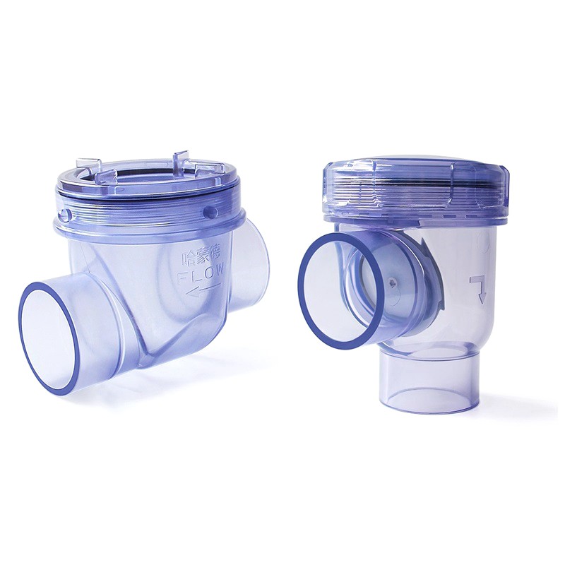 1pc 50mm PVC Blue Transparent Check Valve Anti-Backflow Check Valve ...