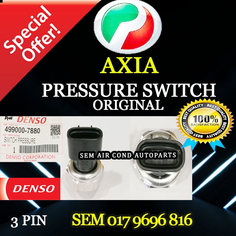 PERODUA AXIA ORIGINAL DENSO ND 3 PIN PRESSURE SWITCH/ SUIS (CAR AIRCOND ...