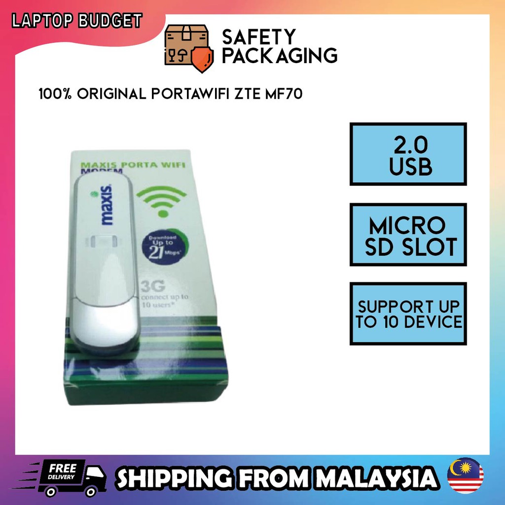 100% ORIGINAL Portawifi ZTE Mf70 | Shopee Malaysia