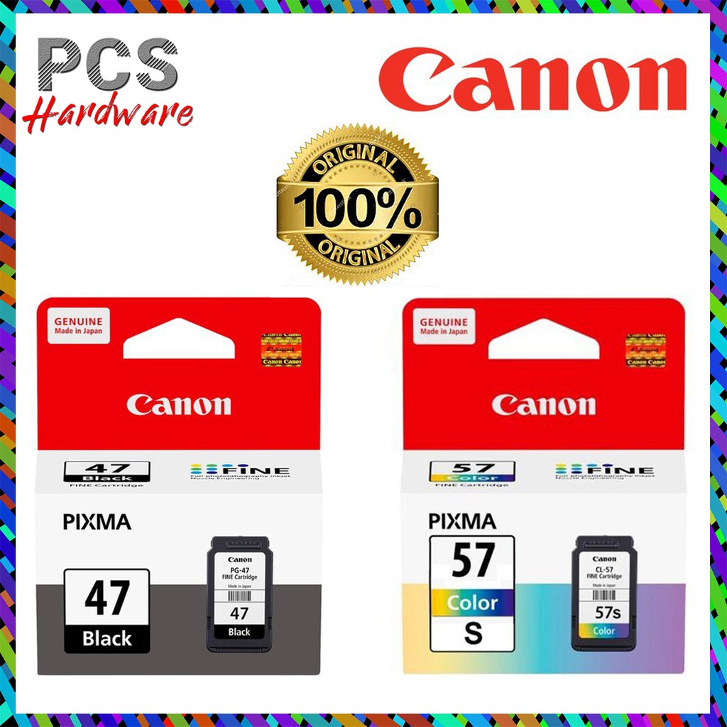 100%ORIGINAL CANON PG47 BLACK / CL-57/CL-57S COLOR INK CARTRIDGE ...