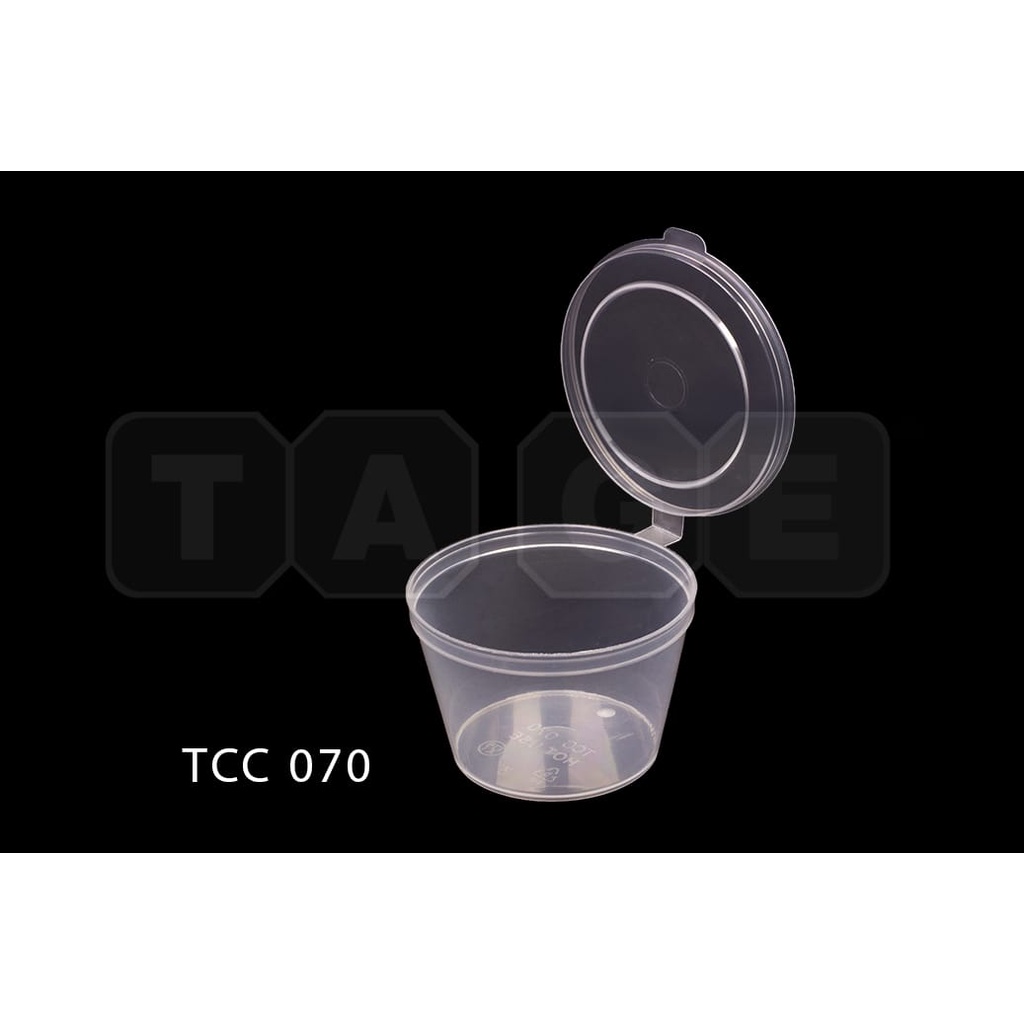 TCC070 70ml Sauce PP Container/Round Container With Lid/Hinged Lid ...