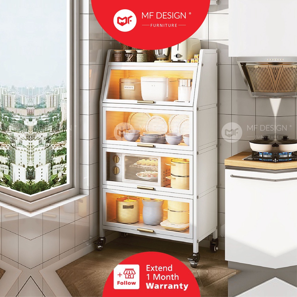 MF Design Rak Dapur Kabinet Kitchen Organizer Storage Rack Microwave ...