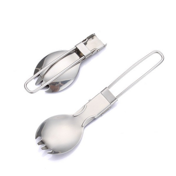 Stainless Steel Foldable Fork Spoon 2 in 1 18668 | Shopee Malaysia