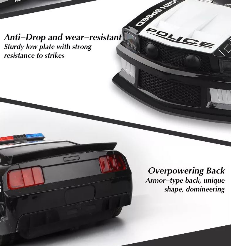 2.4ghz RC 1:12 Scale Police Sports Car Toys Radio Remote Control Cop ...