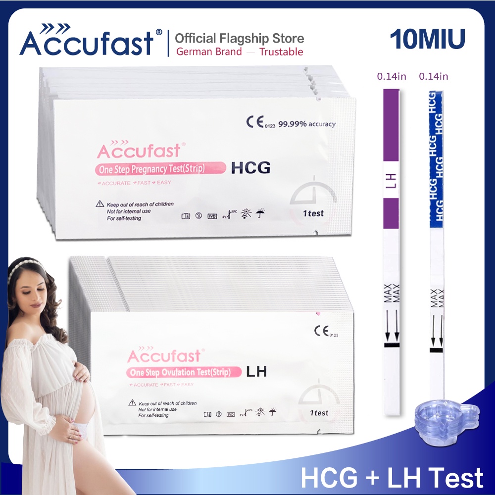 ACCUFAST 30pcs Ovulation Test Strip Kit + 20pcs Early Pregnancy Test ...