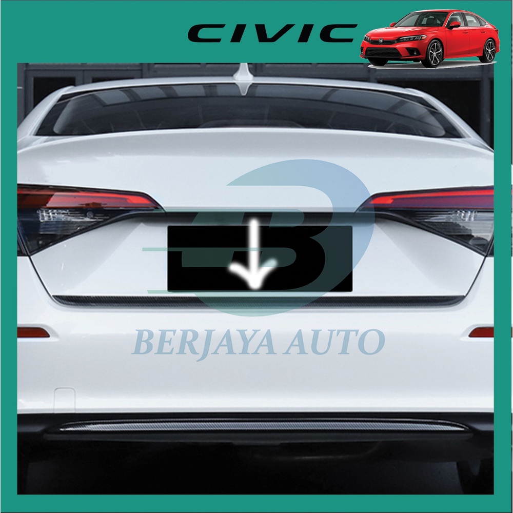 Honda Civic FE (2022--2024) Penutup Pelindung Karbon Lapik Bonet ...