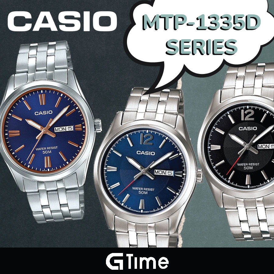 [ORIGINAL + 1YR WARRANTY] CASIO MTP-1335D MAN QUARTZ ANALOG DAY DATE ...