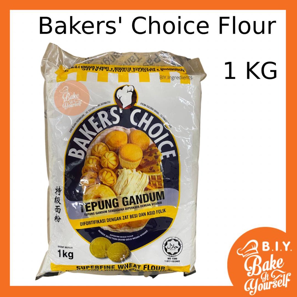 Bakers' Choice Superfine Wheat Flour Tepung Gandum (1KG) | Shopee Malaysia
