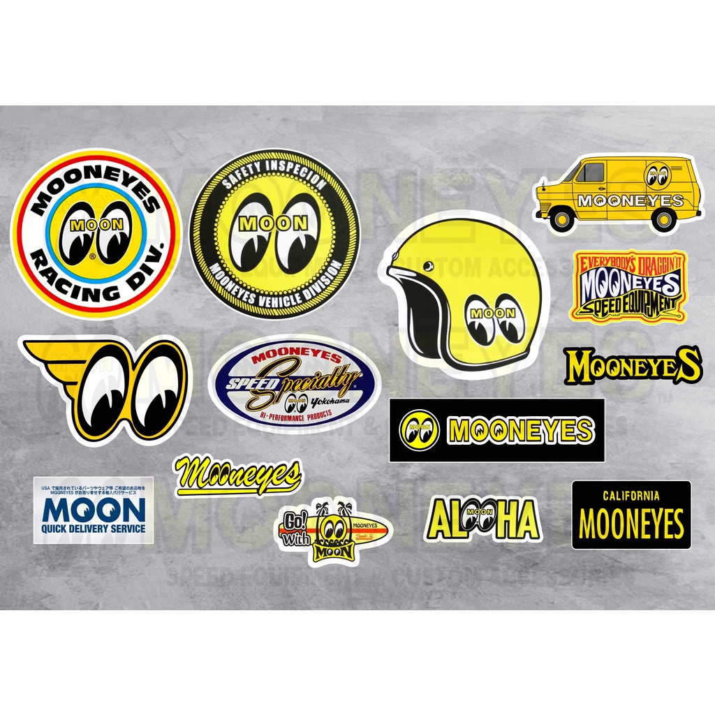 HP Mooneyes STICKER-STICKER-Motorcycle STICKER-Helmet STICKER-PACKAGE ...
