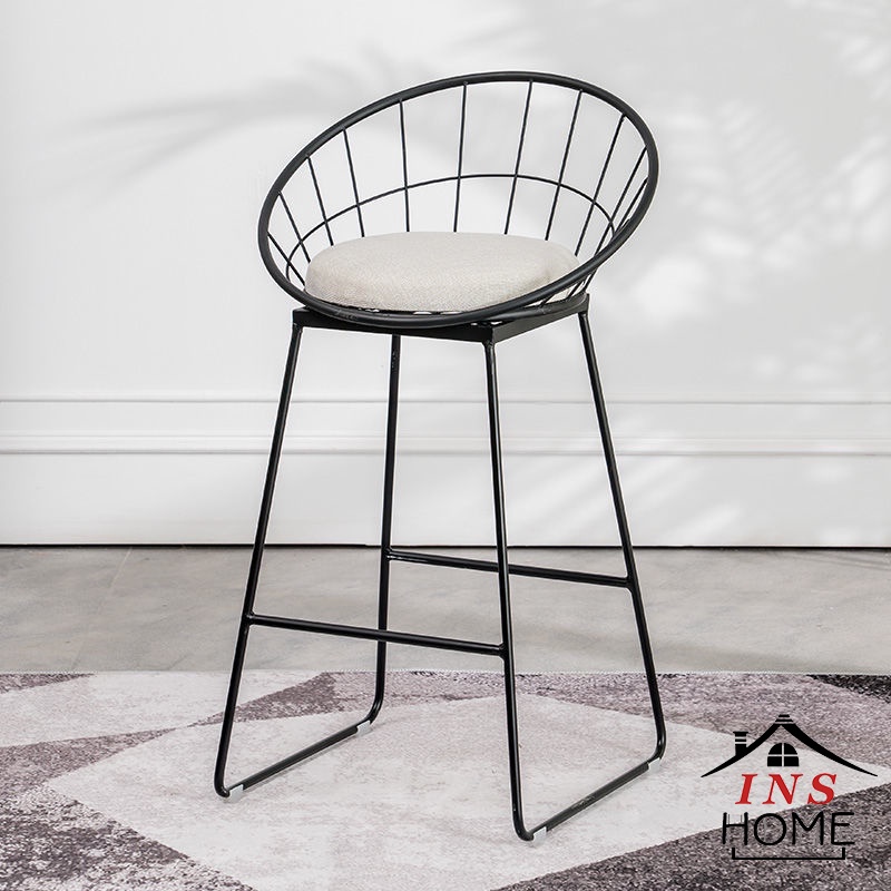 High Chair Makeup Chair Iron Dining Chair Nordic Light Luxury Household ...