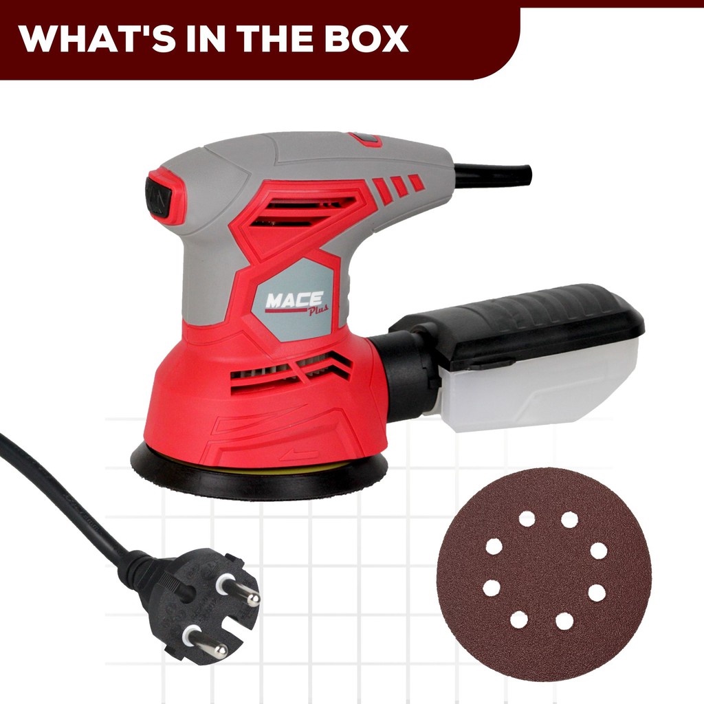 BuzzTech MACE Plus 300W Rotary Sander 125mm Heavy Duty Sanding Tool ...