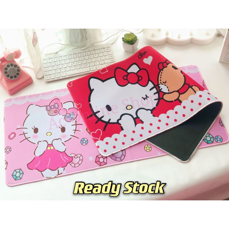 (Ready Stock)cute cartoon computer keyboard pad, long large mouse pad ...