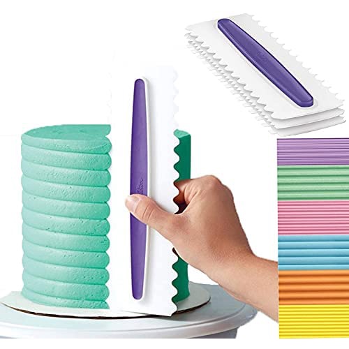4PCS/Set Comb Scraper Comb Smoothing Tool Scraper Baking Tools Plastic ...