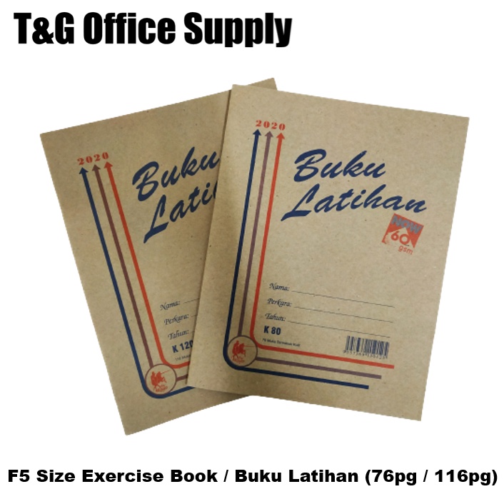 F5 Size Exercise Book / Buku Latihan (76pg / 116pg/ 200pg) | Shopee ...