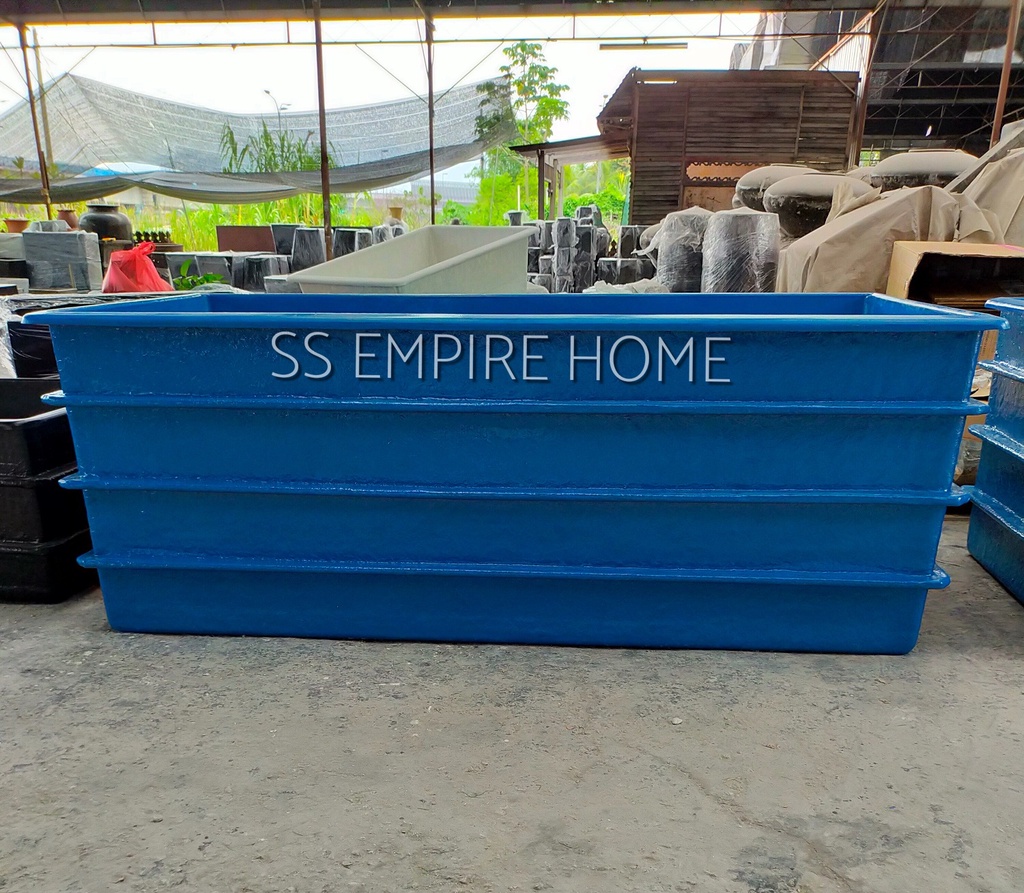 NEX 8 x4x3 Grey Fiberglass Fish Tank Water Pond Aquarium Premium Heavy ...