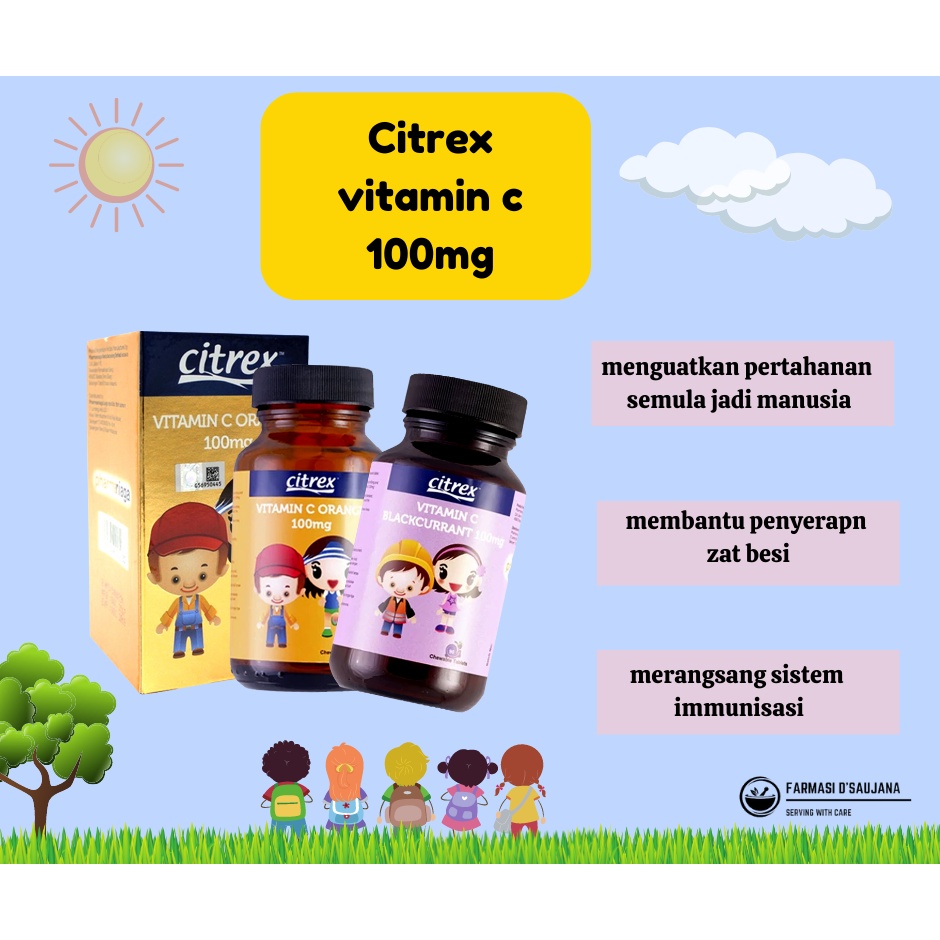 🔥FREE GIFT🔥 CITREX VITAMIN C 100mg 90's(ORANGE & BLACKCURRANT FLAVOUR ...