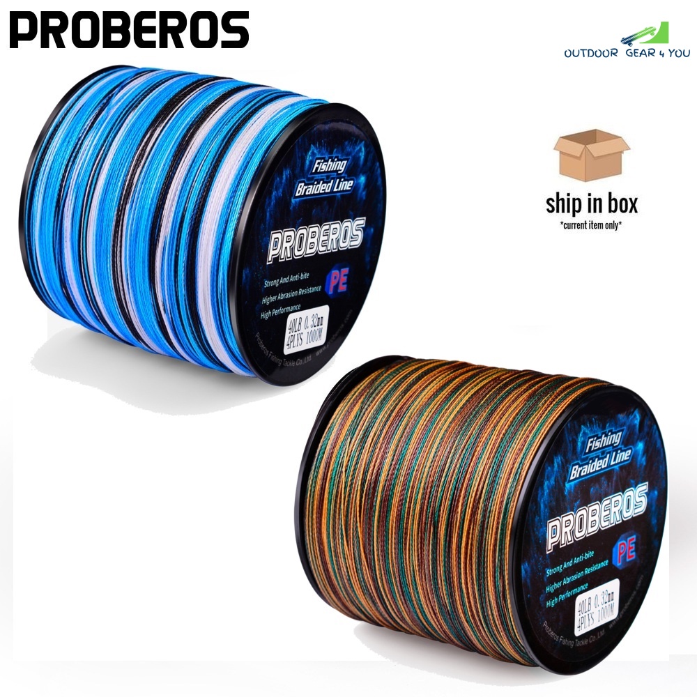 PROBEROS Braided Fishing Line 300m X4 PE Stands Fish Rope Lines ...