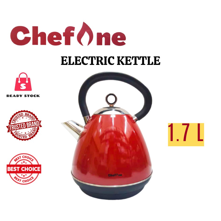 Chefone Electric Kettle Stainless Steel 1.7L ZM-D1721-IV Cerek Elektrik ...