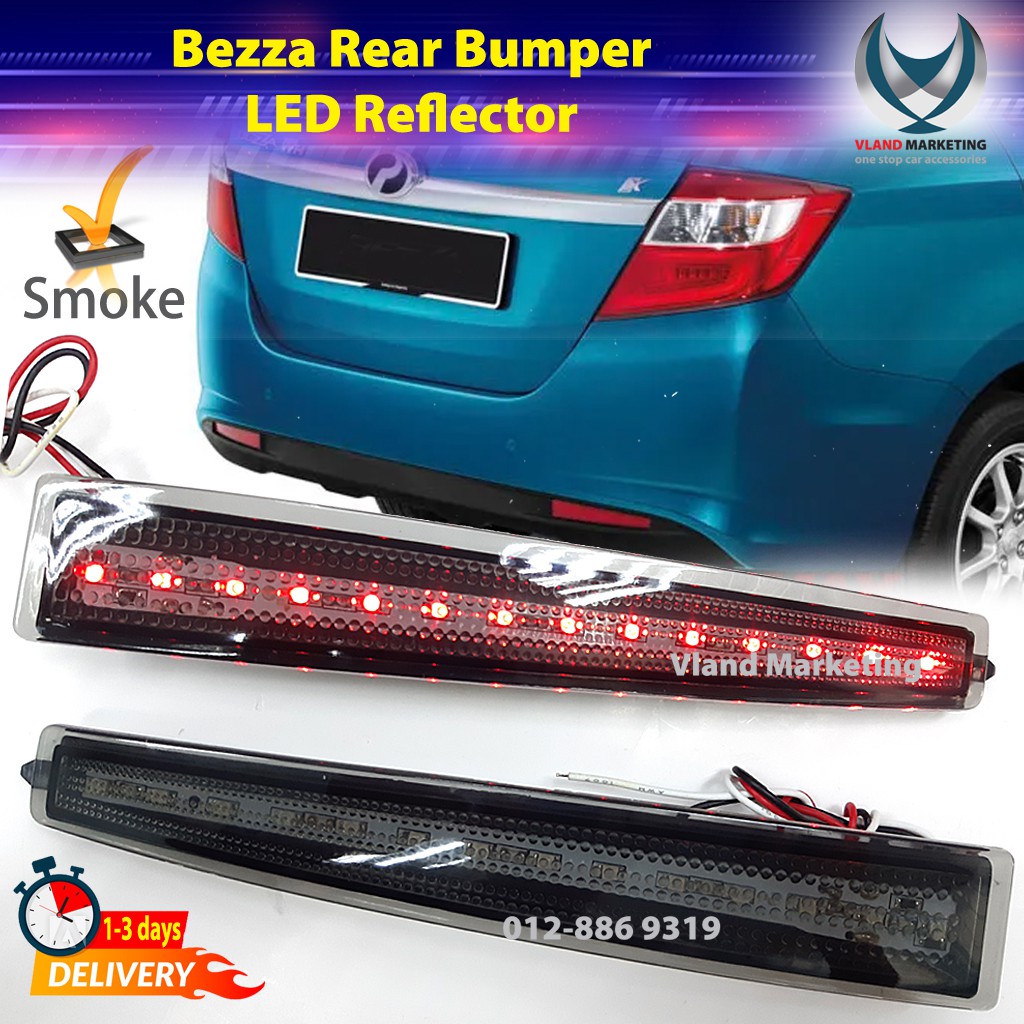 Perodua Bezza Rear Bumper Lamp Led Light Reflector - Smoke | Shopee ...