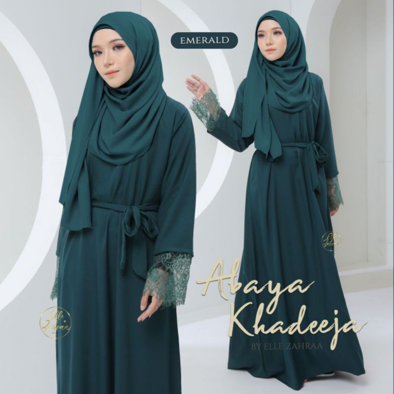 ELLE ZAHRAA | BEST SELLING ABAYA KHADEEJA | LACE SERIES| NURSING | Shopee Malaysia