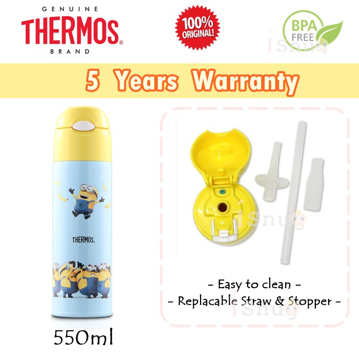Thermos Minions Ice Cold Straw Bottle 550ml - FHL-550MN (LB) | Shopee ...