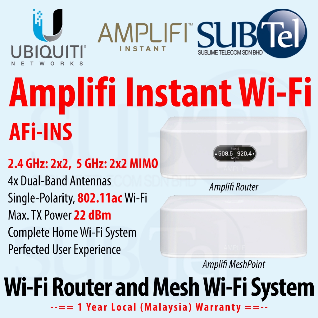 SALE Ubiquiti AFi-INS Amplifi Instant Wifi Mesh Router Mesh Point ...
