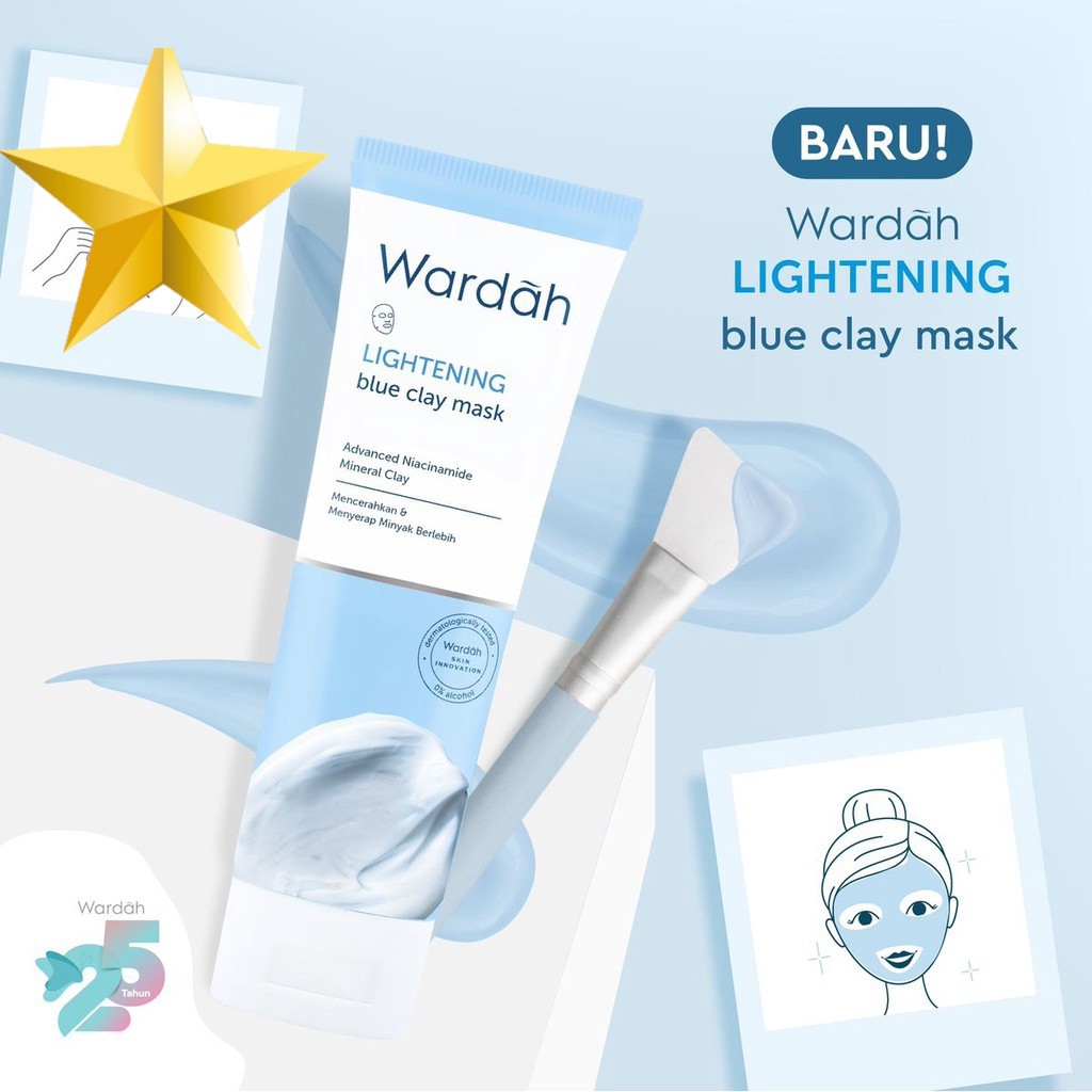 Tube Packaging Blue Clay Face Mask 50ml with Niacinamide for Absorb ...