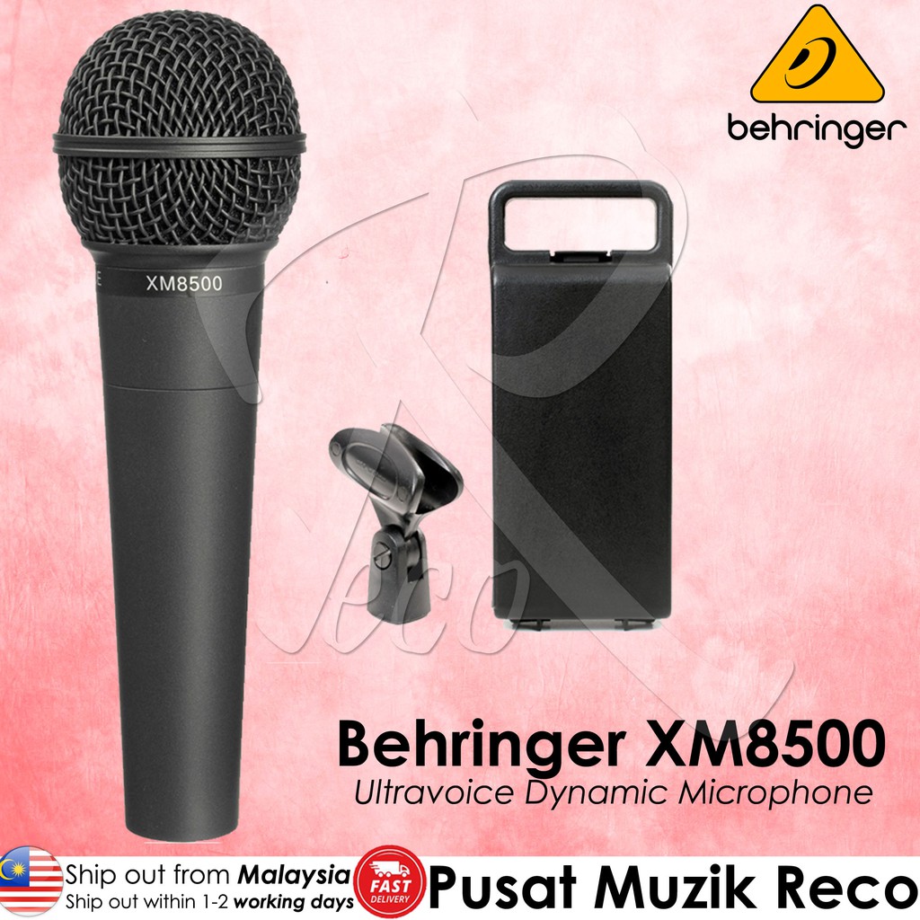 Behringer XM8500 Dynamic Vocal Microphone with Carrying Case | Shopee ...