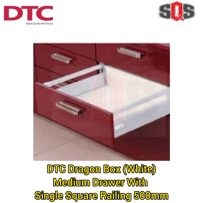 DTC Dragon Box Medium Drawer With Single Square Railing 500mm | Shopee ...