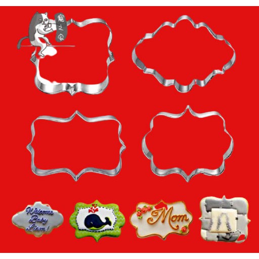 S/S Wedding Frame Cookie Cutter Plaque Cutter Set 4 pcs | Shopee Malaysia