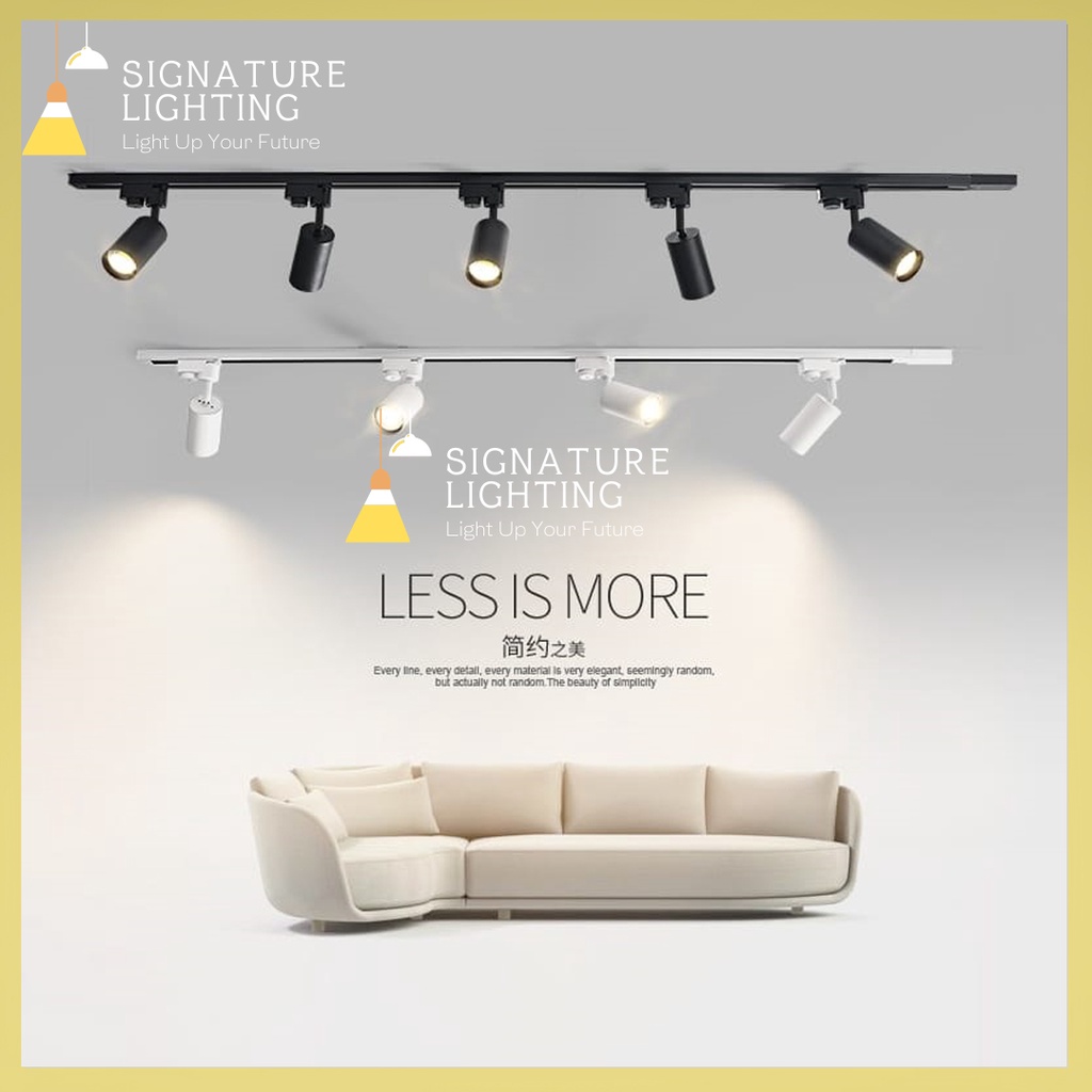 [ SET ]Led Track light Set With 1.5 Meter Rail Track Full Copper ...