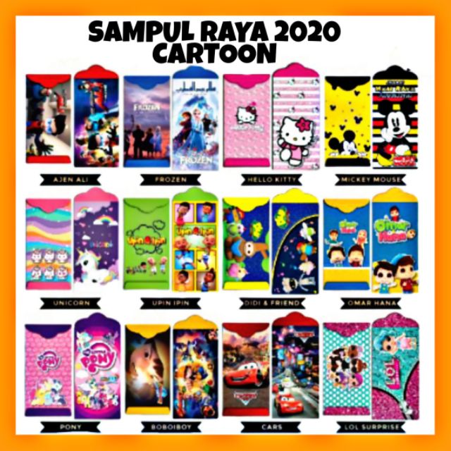SAMPUL DUIT RAYA KARTUN 2020 [1PACK 10PCS] | Shopee Malaysia