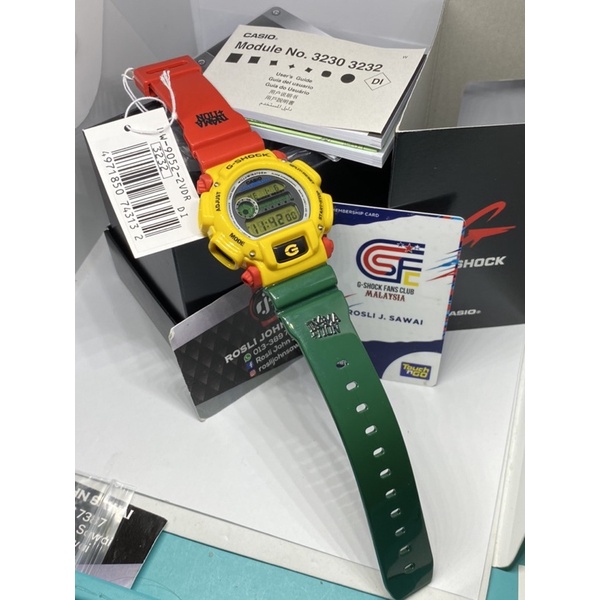 Original G-SHOCK DW-9052 custom Rasta | Shopee Malaysia