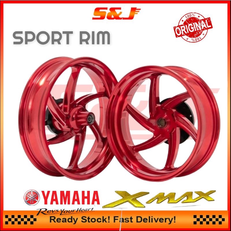 VRX CNC SPORT RIM SET 6 BATANG CAS TING RIM FRONT 350-15 REAR 400-14 ...