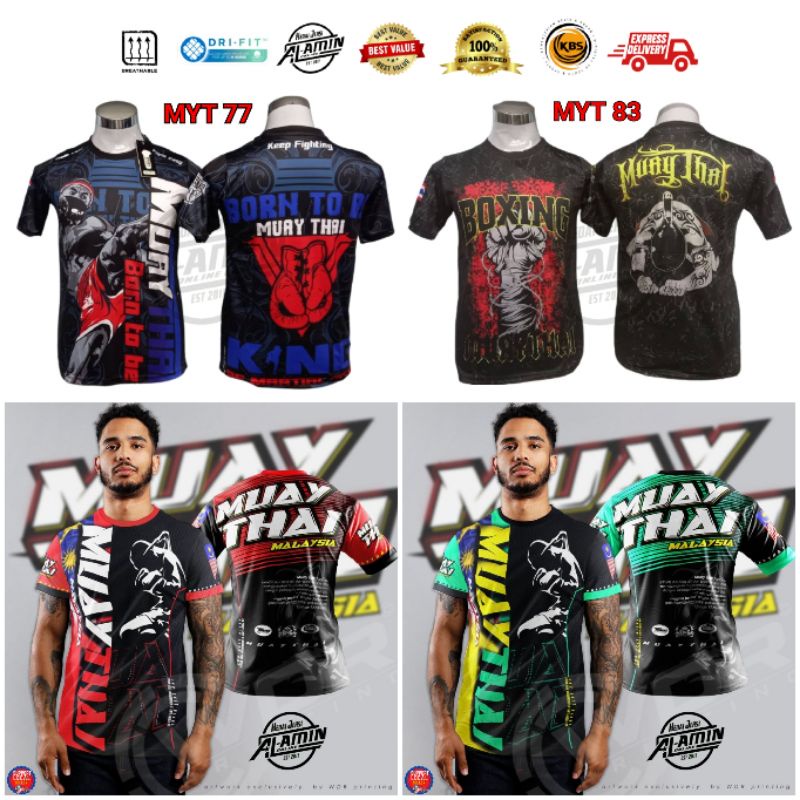 (Sale!! Buy 3pcs RM56) Baju Muay Thai Kain Jersi Microfibre Lembut Dan ...