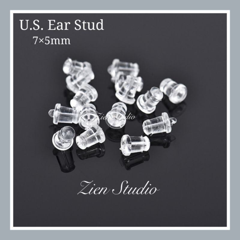 🌟 Ready Stock 🌟40pcs/ 20pairs Simple Clear Plastic Rubber Anti-Allergy ...